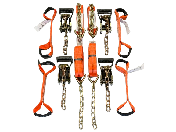 8 Point Kit of 14' Premium Webbing and Heavy Duty Comfort Ratchet Roll ...