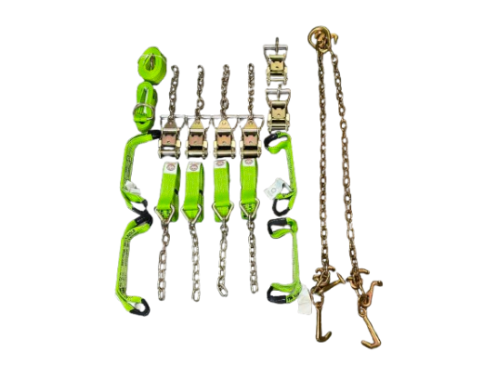 Standard Rollback Tie Down Kit with RTJ Chain Bridle – JRDG Towing ...