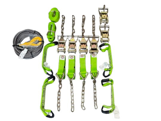 Standard Rollback Tie Down Kit with 3/8" X 55' Steel Core Winch Cable ...